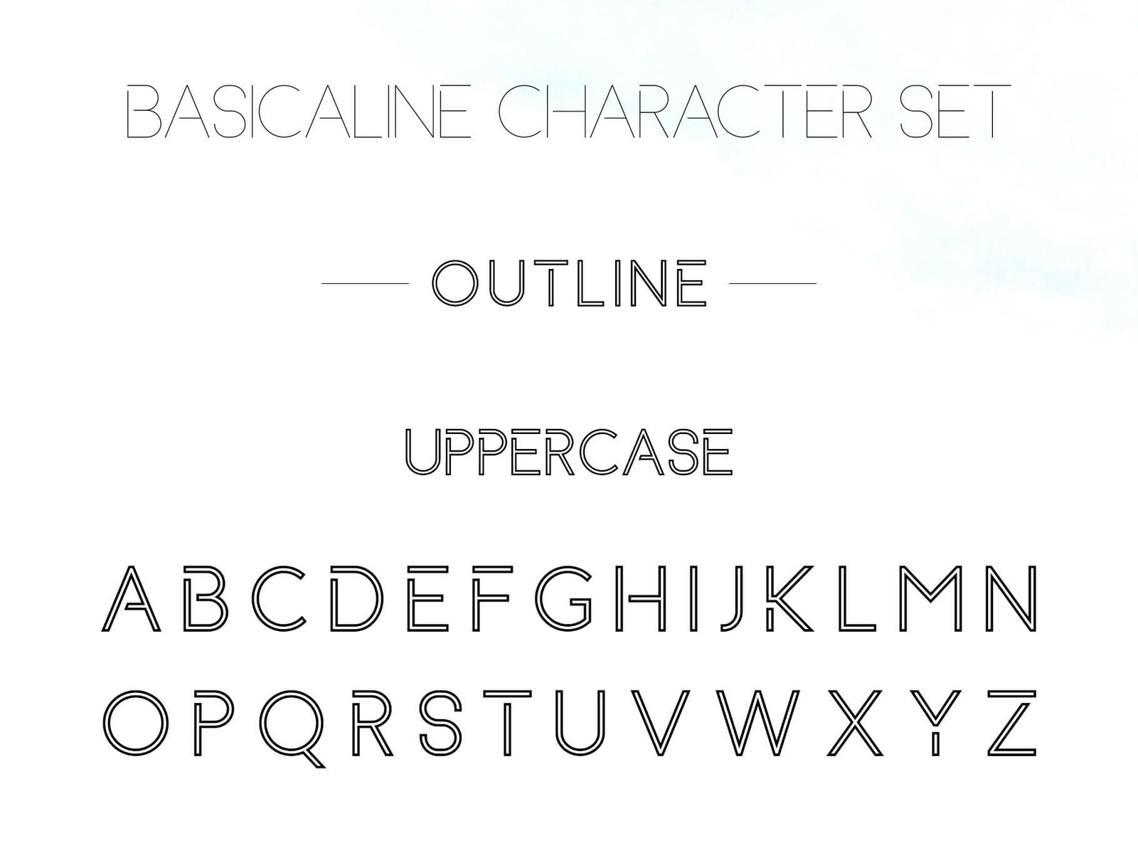 Basicaline Font Family – Sans Serif – Outline 1 by Robin Campistron on ...
