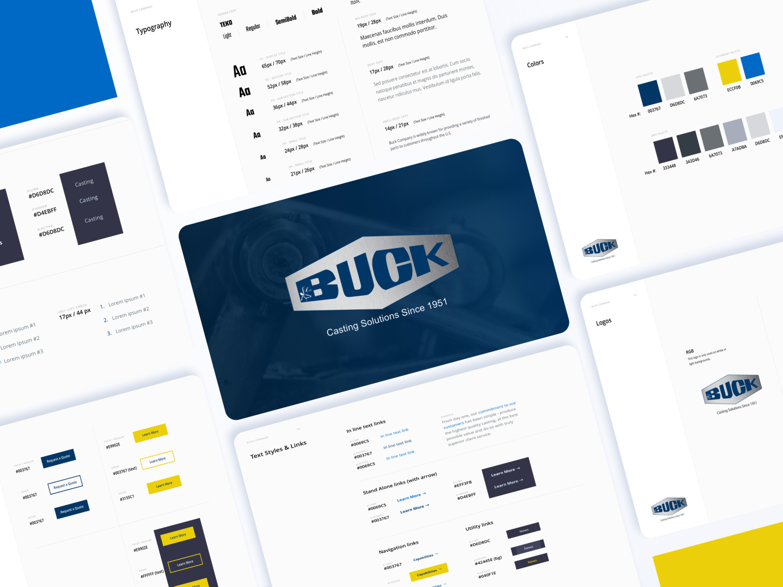 Buck Company - Styleguide by Greg Pammer on Dribbble