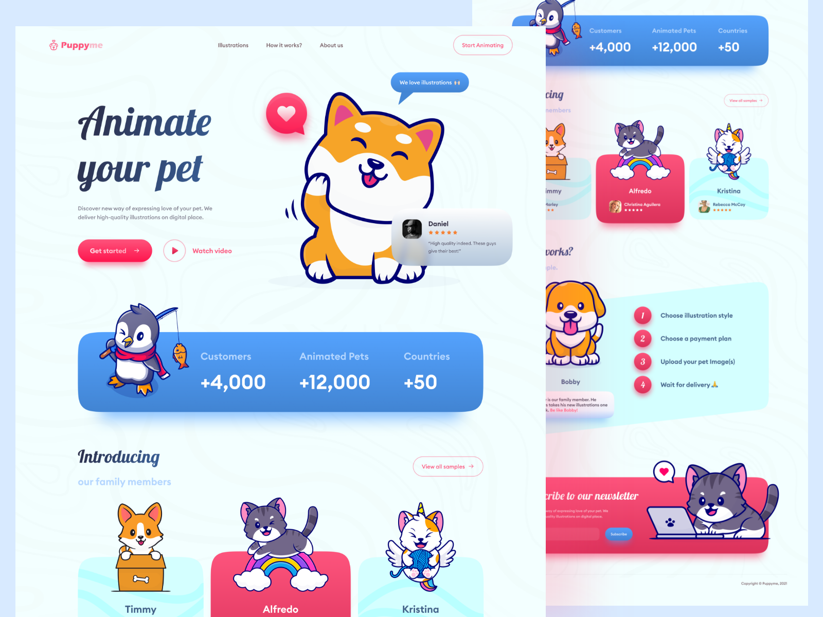 Puppyme - Animate your pet - Landing Page by Giorgi for Ascended on ...