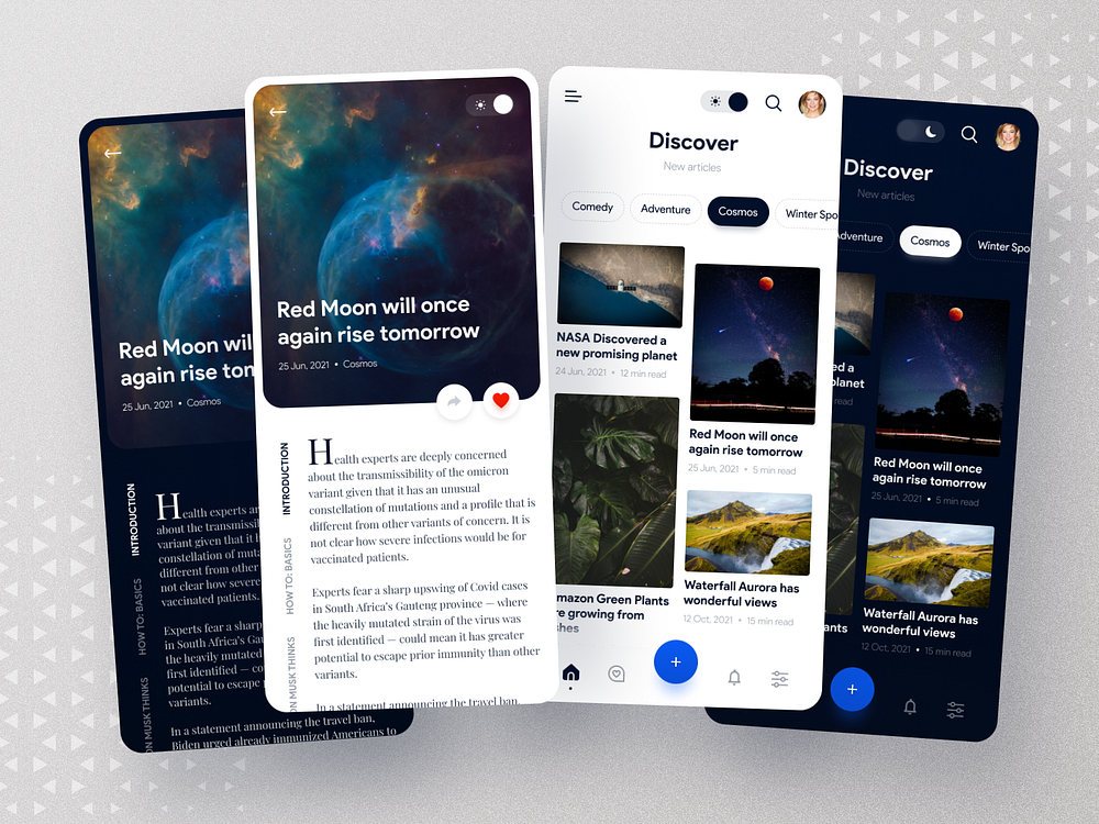 Simple Blog app exploration by Giorgi for Ascended on Dribbble