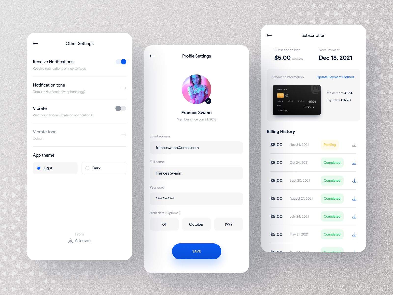 Simple Blog app exploration #3 by Giorgi on Dribbble