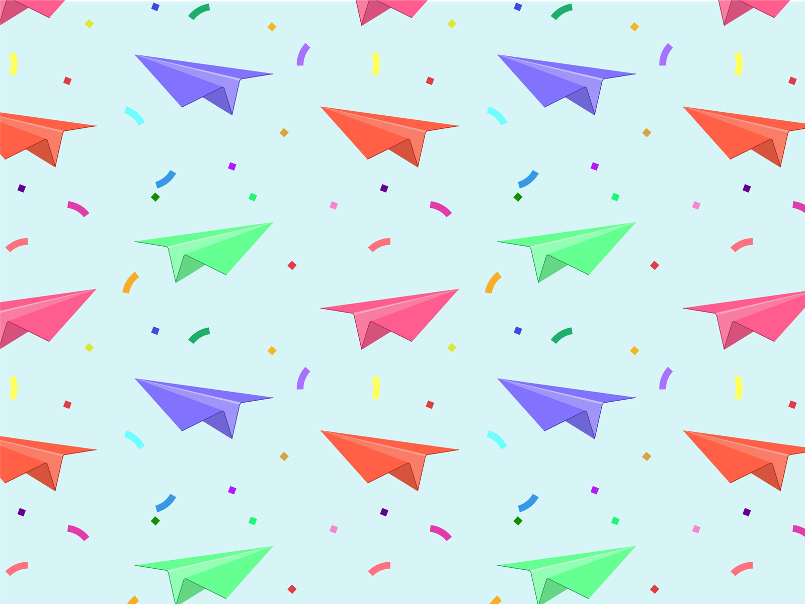 Paper Plane Pattern by Dari Kartar on Dribbble