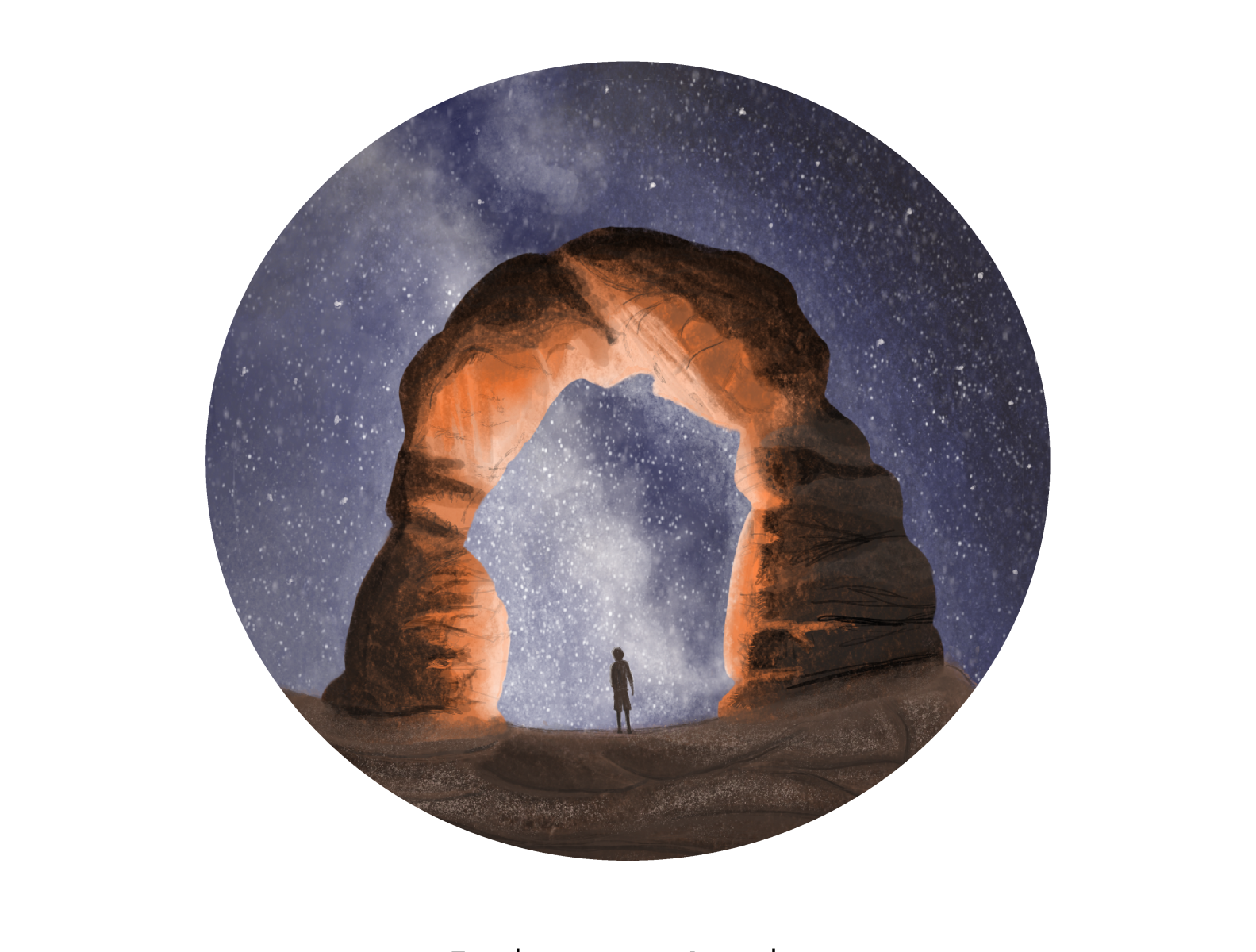 Digital Illustration of Delicate Arch, Utah by Tiffany Choi on Dribbble