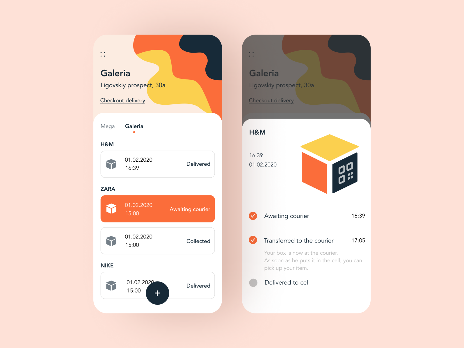 Delivery application by Valeriia on Dribbble