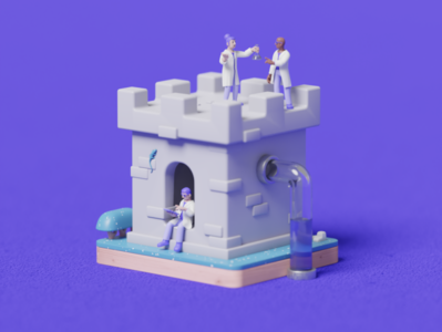 Castle Lab Header by Pablo Marín on Dribbble