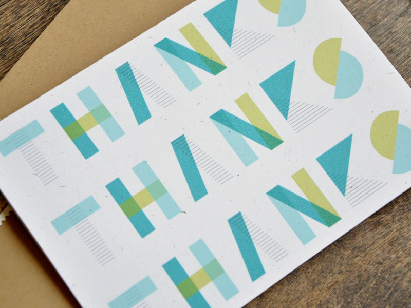 Block Letter Thank You Card by Jaymee Srp on Dribbble