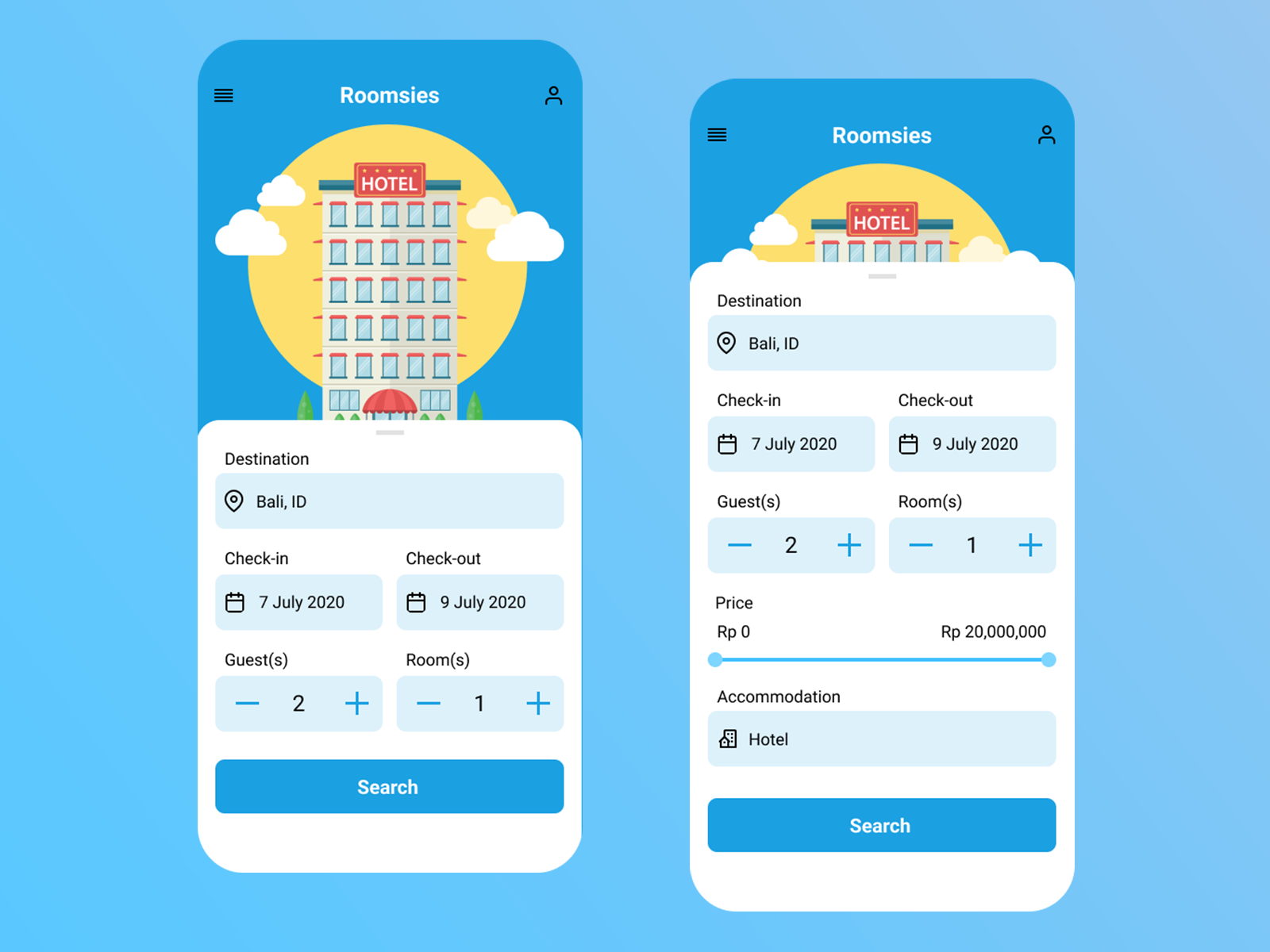 Roomsies - Hotel Booking by Raihansyah on Dribbble