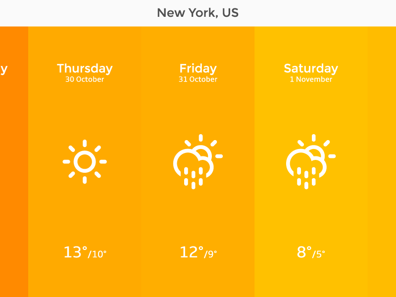 Dew - A simple weather web app by Kristof Van Espen on Dribbble