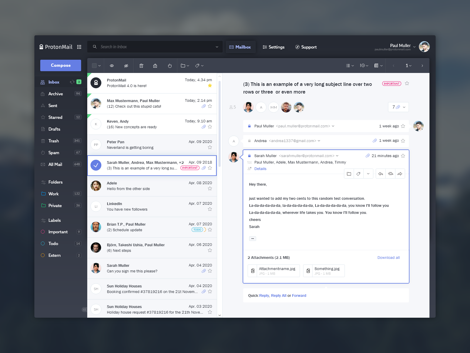 Protonmail Web App By Kev On Dribbble