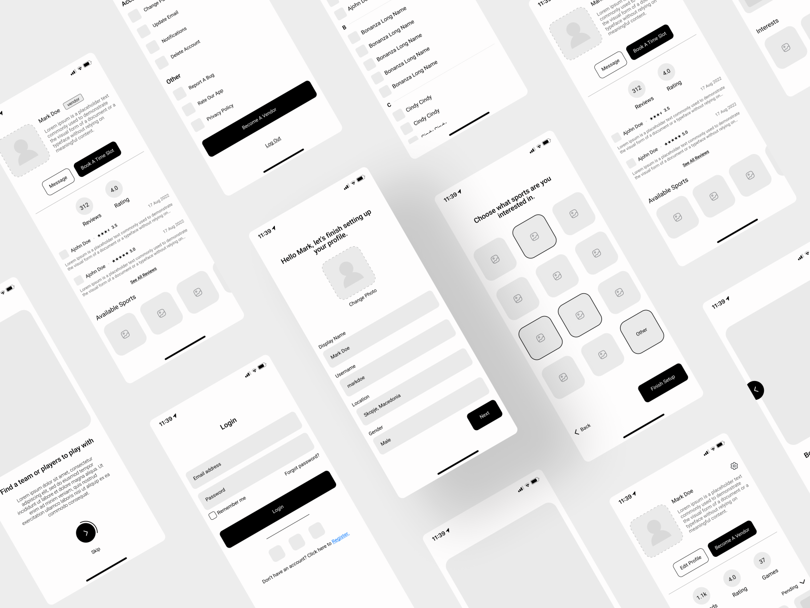 App Wireframes by Radomir Poposki on Dribbble