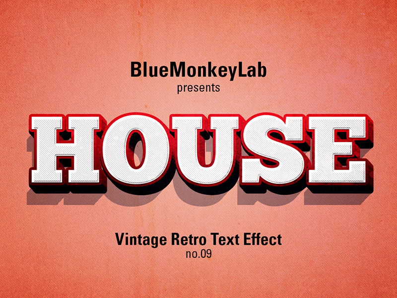 Vintage Retro Text Effects by graphicovy on Dribbble