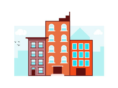 Illustrated Buildings by Ramesh Menon on Dribbble