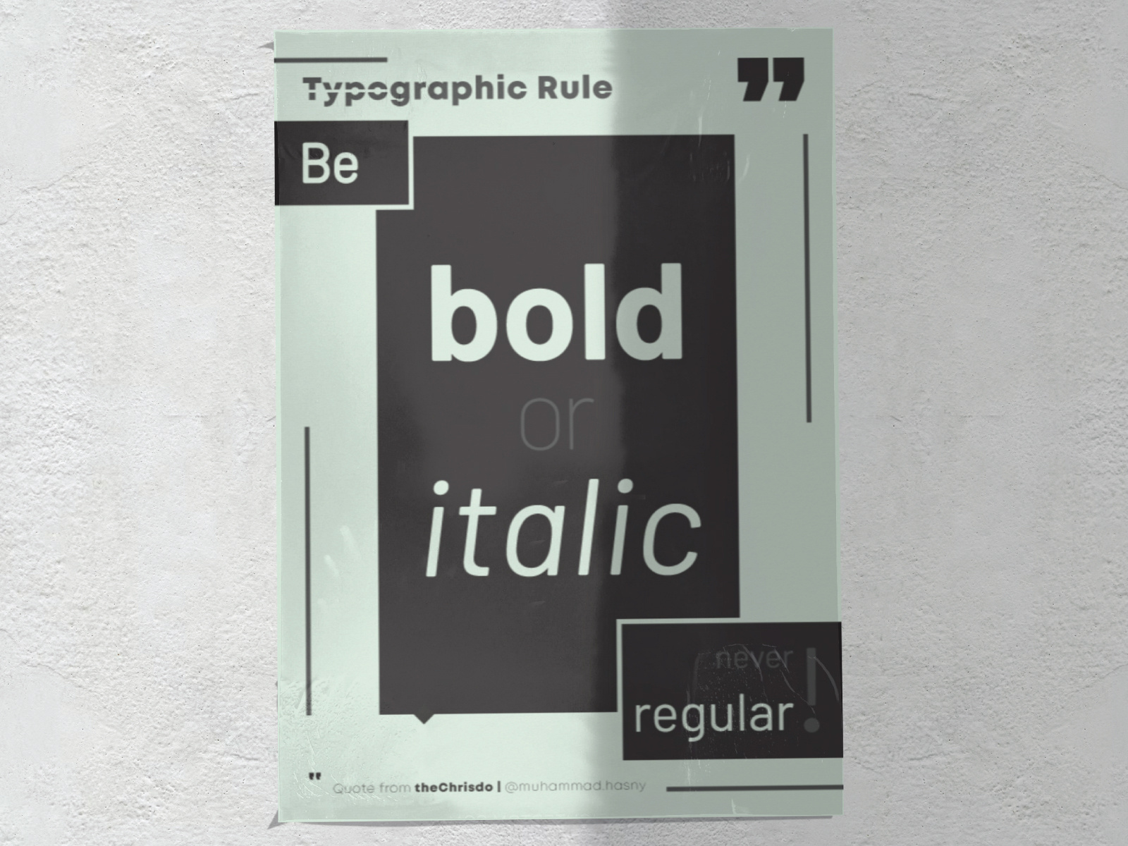 Typographic Rule - Poster by Hasny Ameen on Dribbble