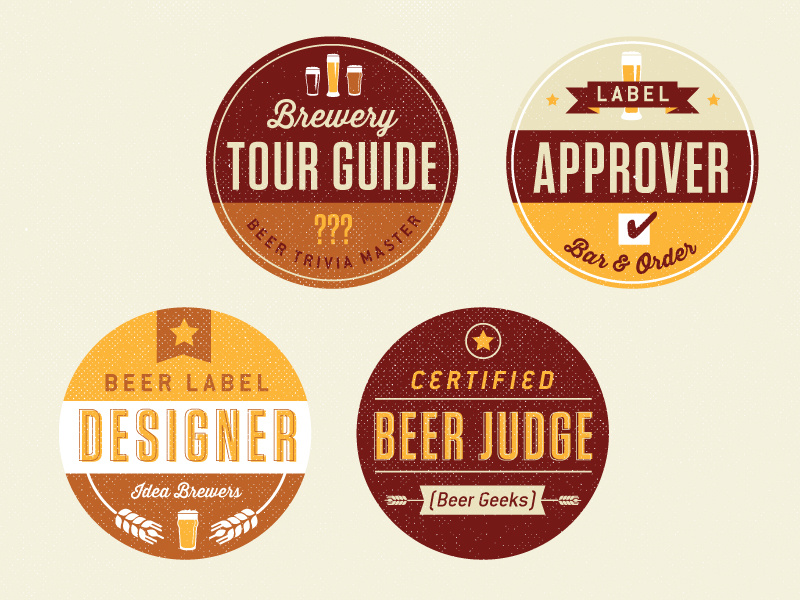 Beer Badges by ACE DESIGN STUDIO :: ADAM ELWELL on Dribbble