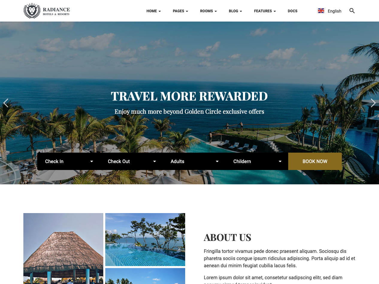 Hotel HTML Template by Yuka Sung on Dribbble
