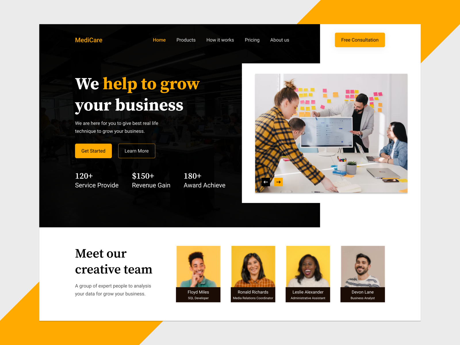 Creative Agency Website - Hero Section by Abdul Khaleque on Dribbble
