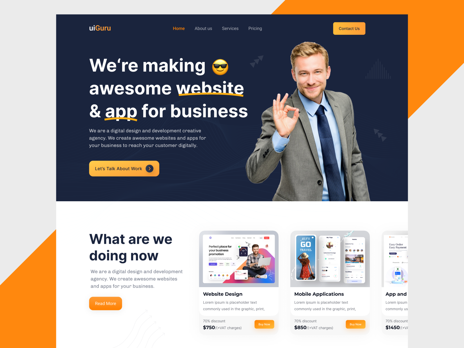 UI/UX Design Agency - Web design Header by Abdul Khaleque on Dribbble