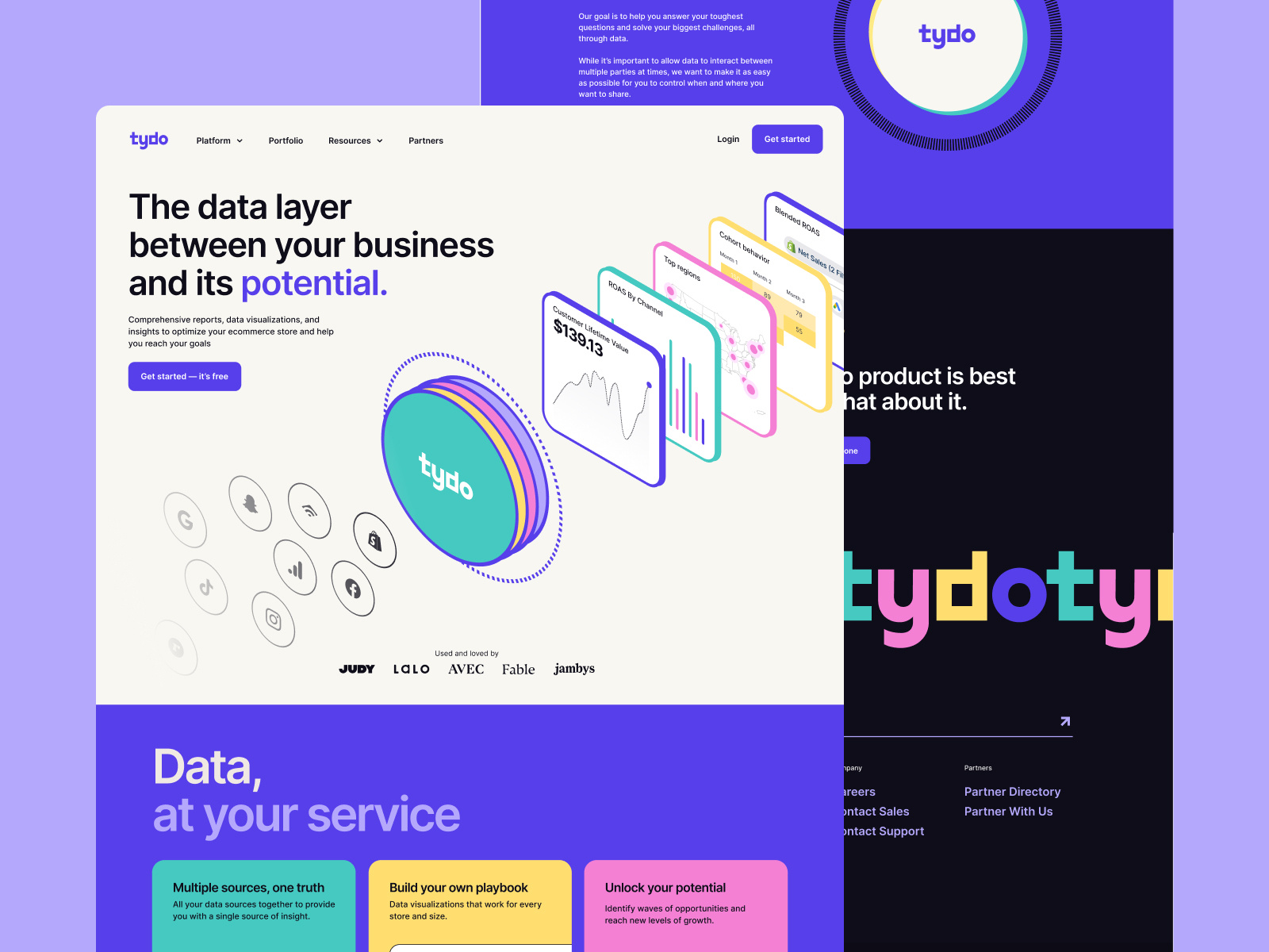 Tydo | Ecommerce Data Platform by Hunter Thompson for Kinetic on Dribbble