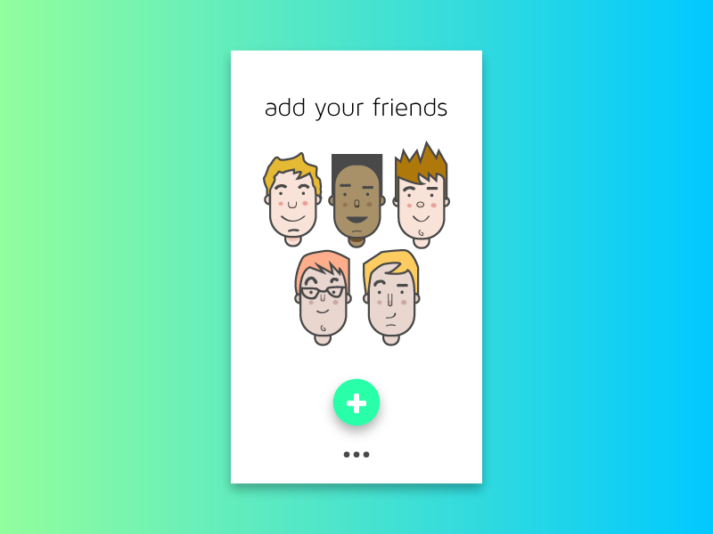 A friend app by Justin Rands — ECD @ TinyWins on Dribbble