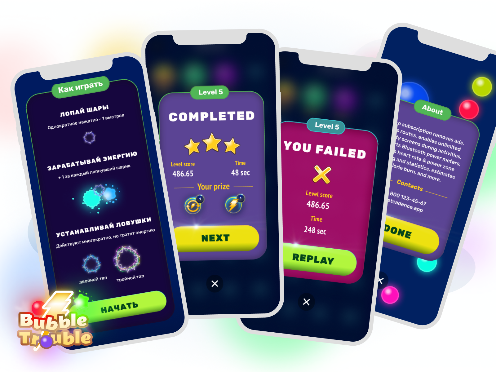 Game information screens by Yonjo84 on Dribbble