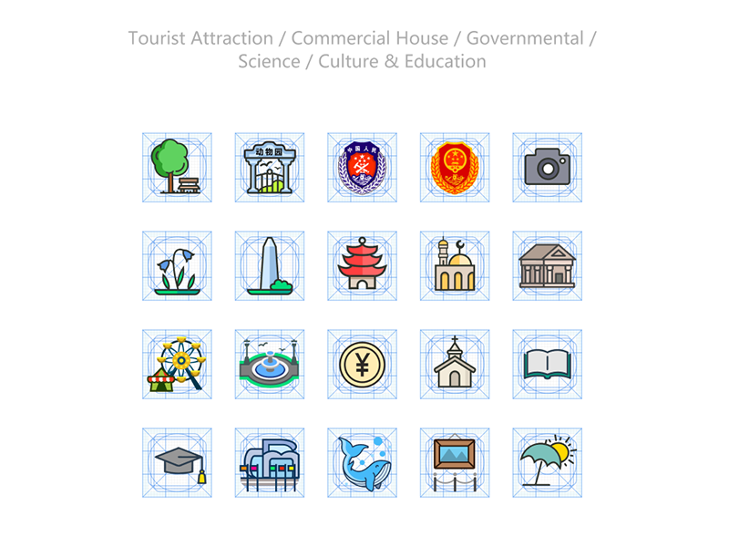 Map POI icons by Yonjo84 on Dribbble