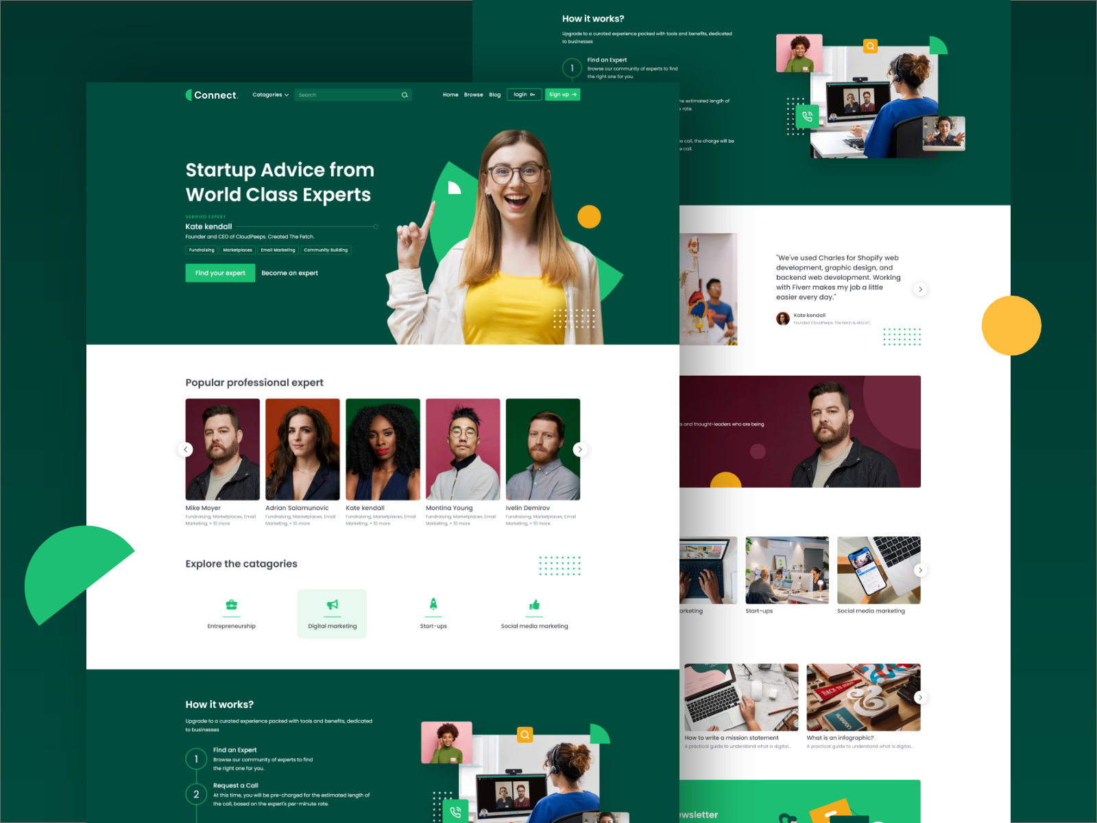 Experts Connect Landing page Ui by Praveen Singh Solanki on Dribbble