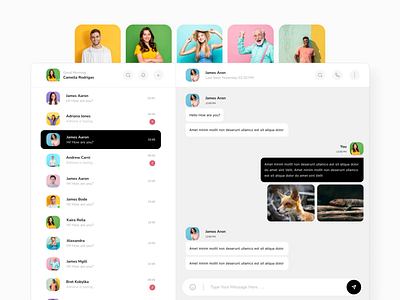 Web Chat UI by Fahad Nazir on Dribbble