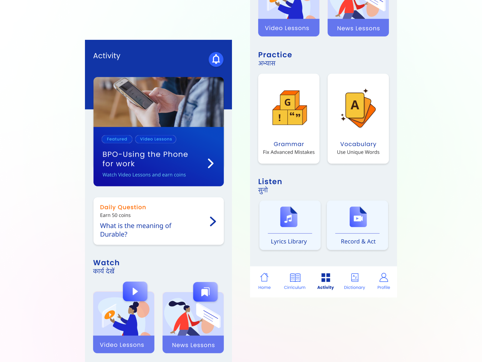 enGuru app: Live English Learning for Adults & Kids by Fahad Nazir on Dribbble