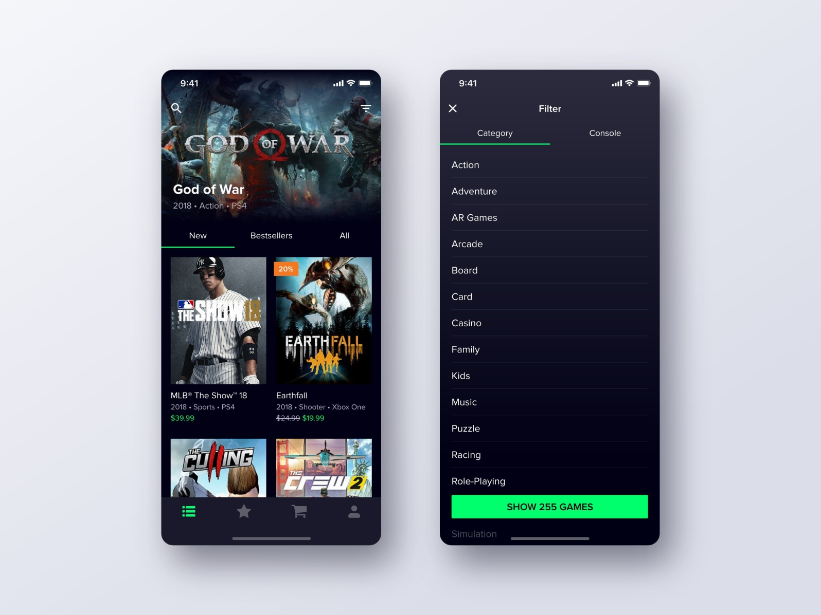 Game Store Mobile app by Sergey Karpuk on Dribbble