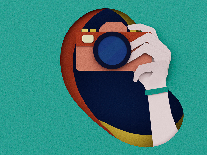 Take a picture. Paper illustration by HICACTUS STUDIO on Dribbble
