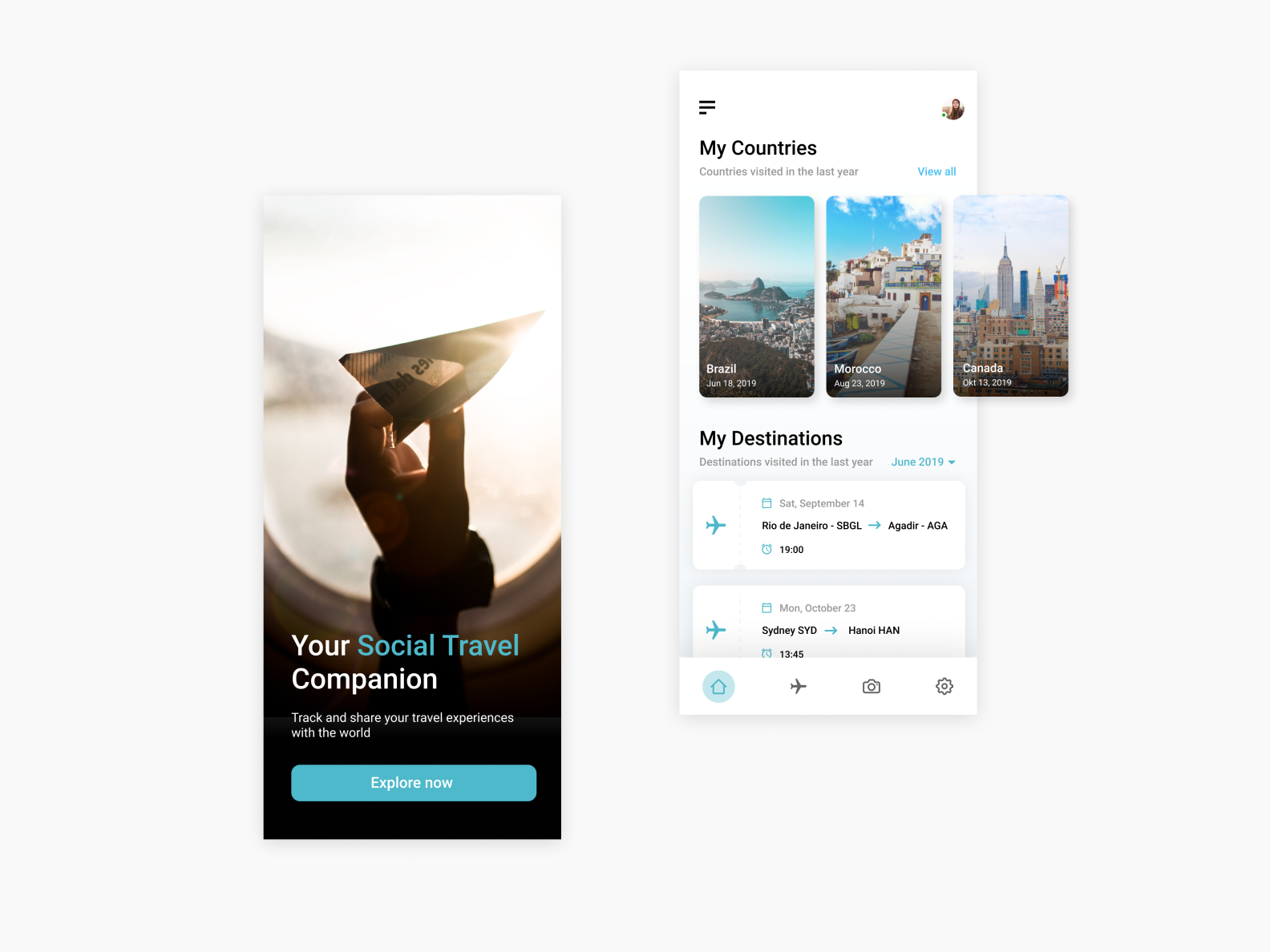 Travel Companion Concept UI by Karim El Kanfoud on Dribbble