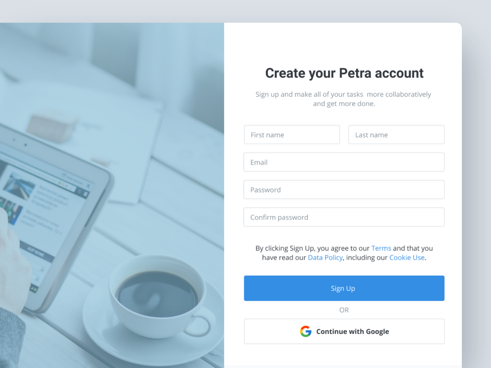 #Exploration — Project Management Sign Up Page. by Hani Husam on Dribbble