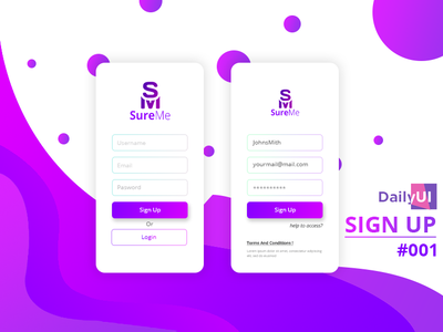 Sign-up page design. #001 by Nd Nahiduzzaman Nirjhar on Dribbble