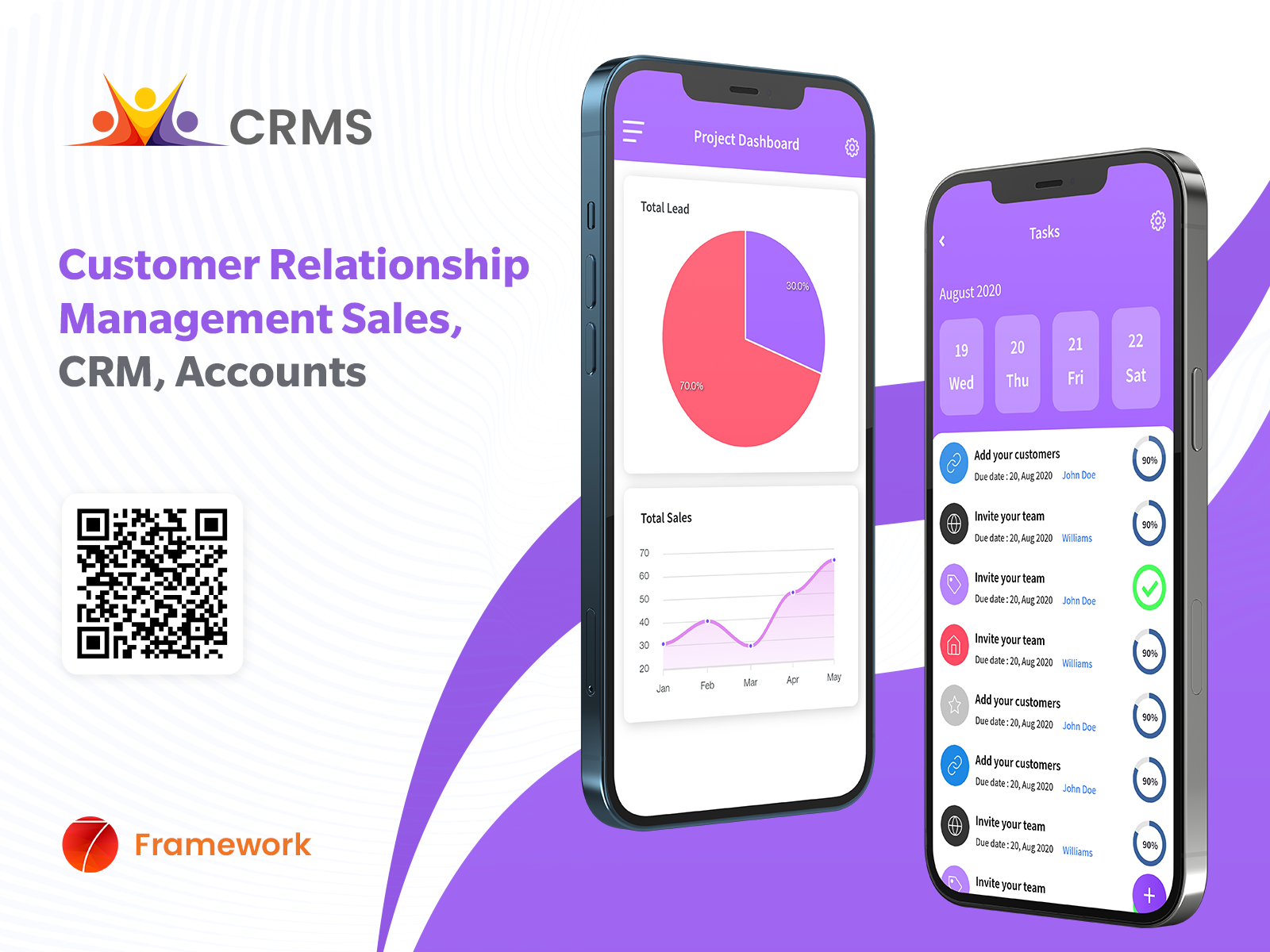 CRMS - Sales, CRM, Accounts Framework7 Mobile Template by Dreams ...