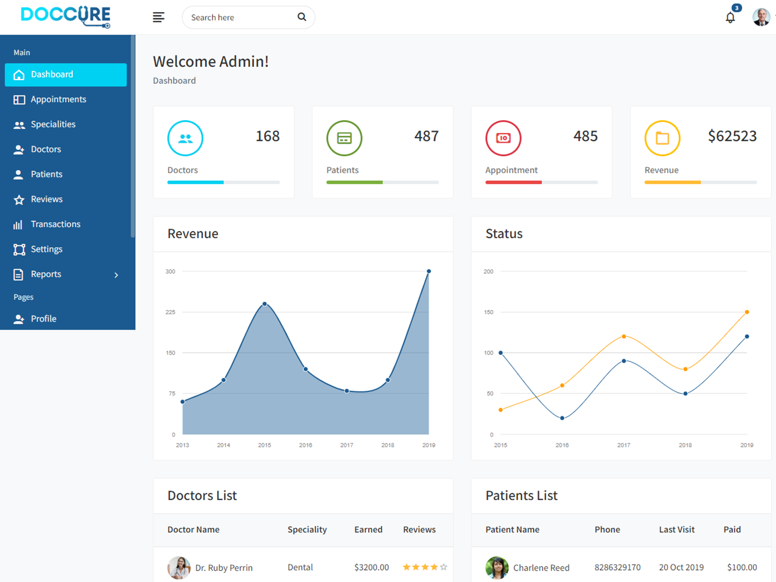 Doccure Doctor Appointment Booking Template With Admin Panel By 