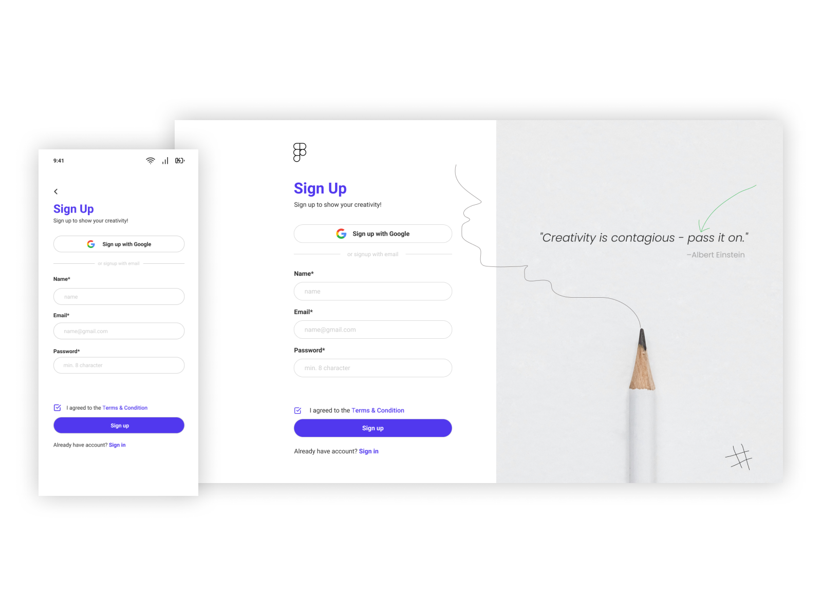 Sign up webui by Shakil on Dribbble
