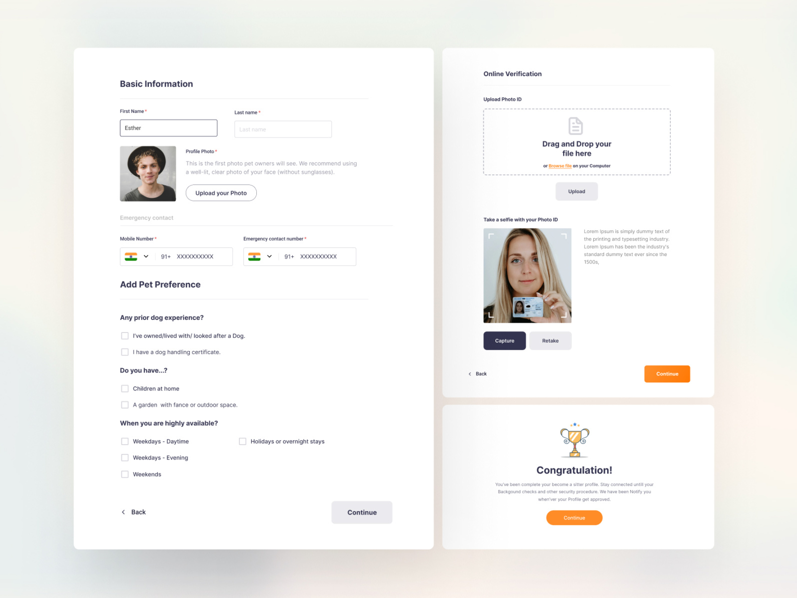 Profile UI Components by PixlerLab on Dribbble