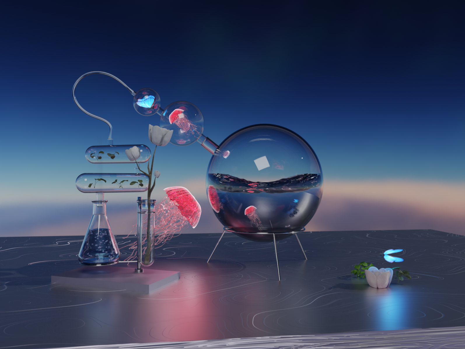 3D Rendered Imaginary Lab by Dannie GAO on Dribbble