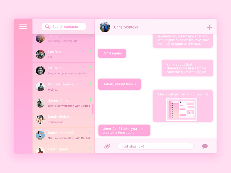 Direct Message - Daily UI #13 by Dan Gold on Dribbble