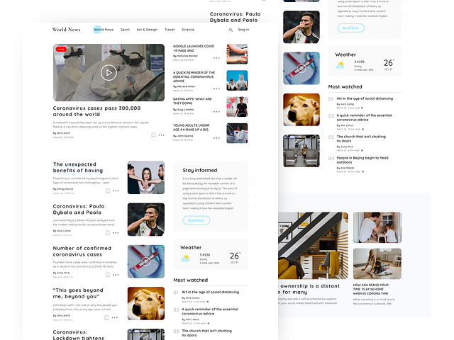 Blog Web UI by Tati Pircxalava for visiolab on Dribbble