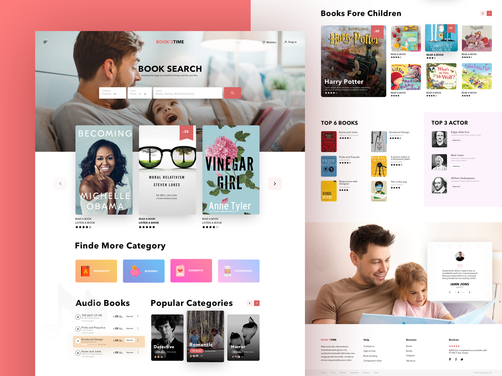 Landing Page For Books Store by Tati Pircxalava on Dribbble