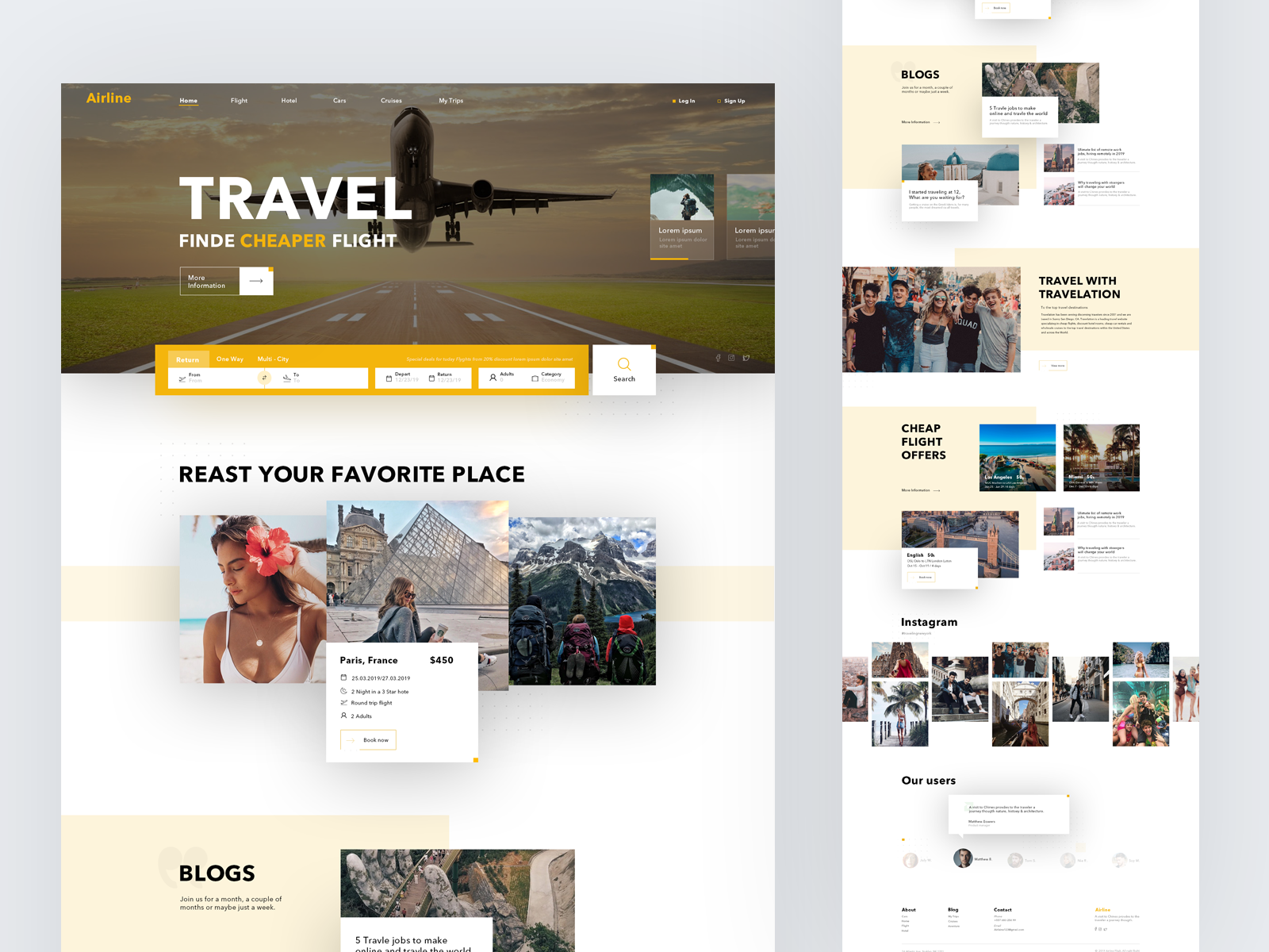 Ticket Booking Website UI by Tati Pircxalava on Dribbble