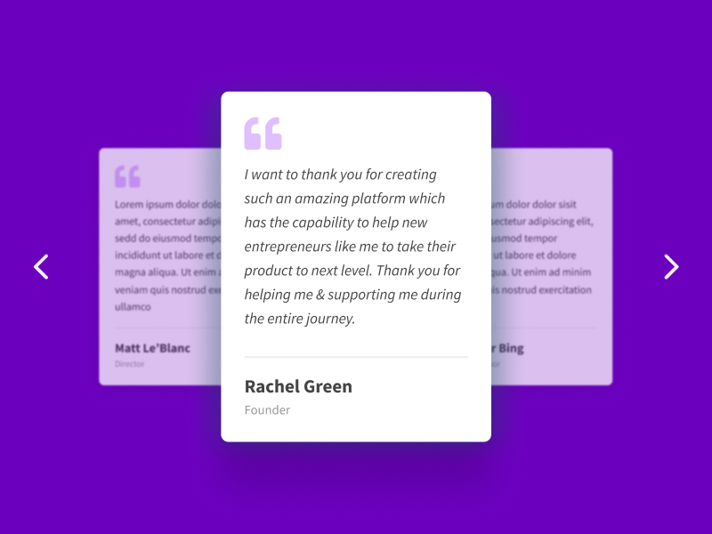 Testimonial Card Design by Sahil Sawant on Dribbble