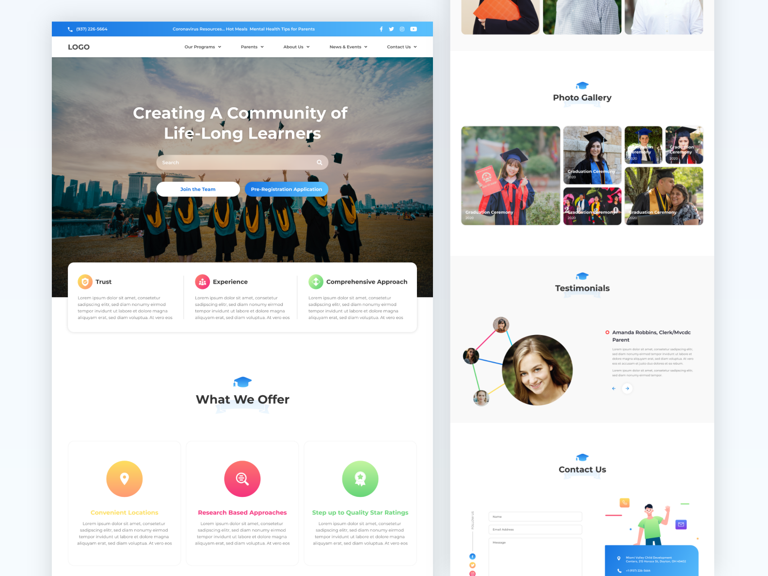 Just an Landing page Design for an Educational Institute by Aakshat ...