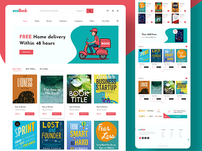 Book e-commerce landing page design by Shafiq Hammad on Dribbble