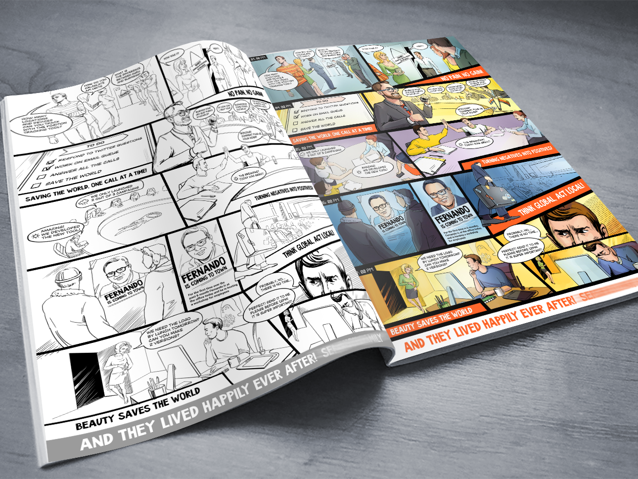corporate comic by Anna Yashina on Dribbble