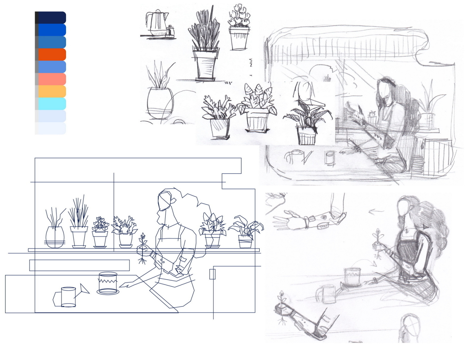 Work In Progress: Flat Vector Illustration Before Coloring by Andrew ...