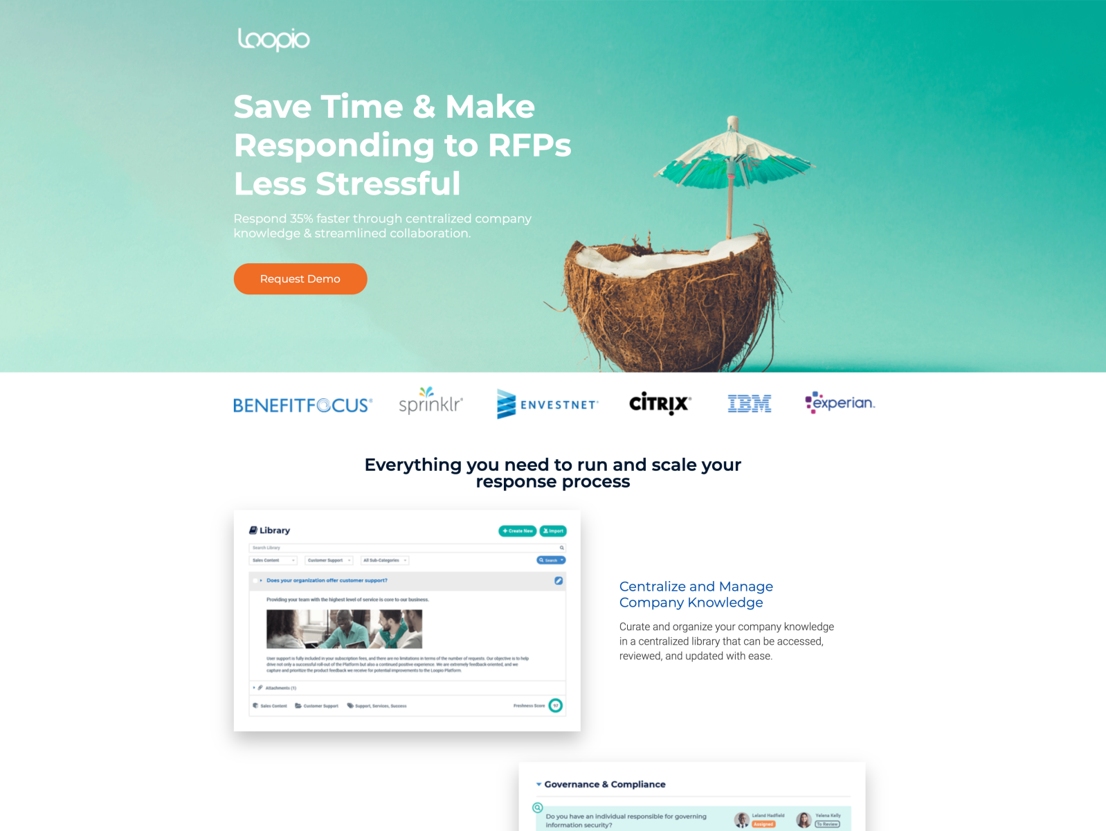 Loopio Landing Page by Catherine Gui on Dribbble