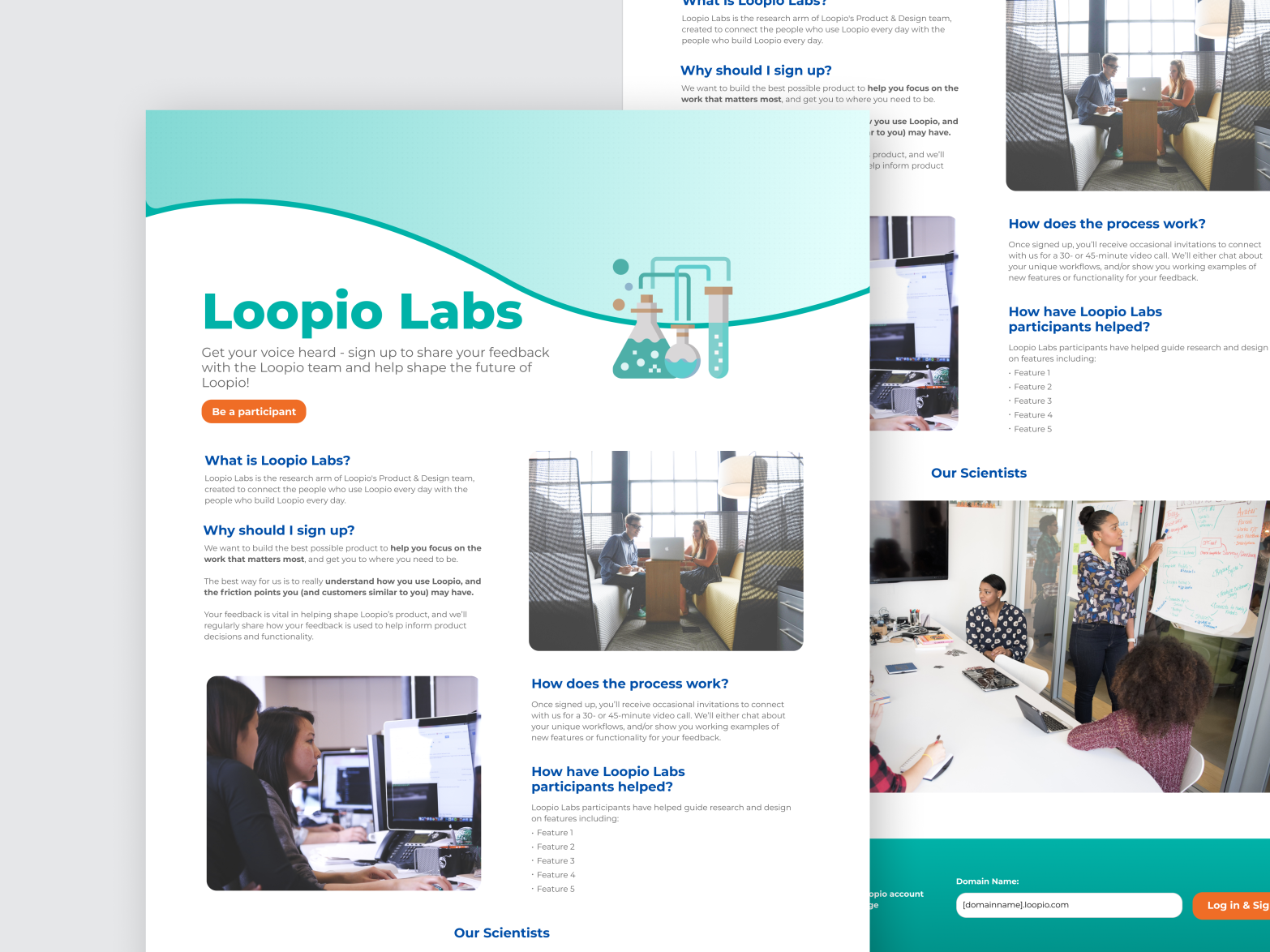 Loopio Labs - Landing Page by Catherine Gui on Dribbble
