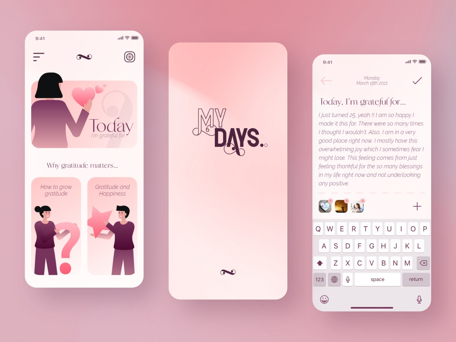 MyDays.. Gratitude Diary Concept. by Ahmad Ragab on Dribbble